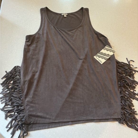 Eyeshadow | Tops | Nwt New Suede Like Fringe Tank Cowboy Western ...